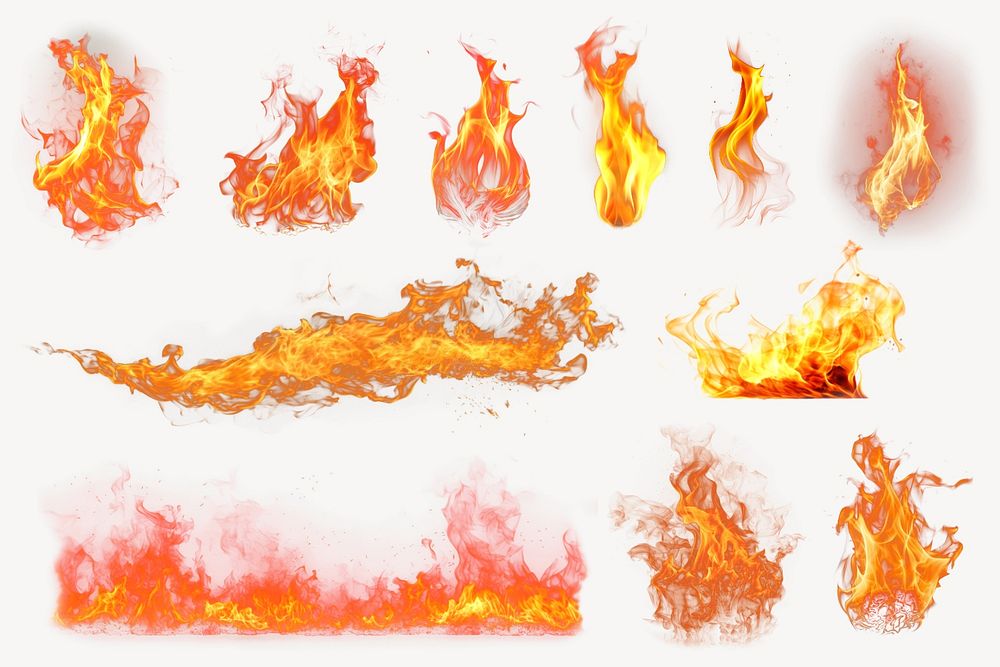 Fire flame effect element, editable | Premium Editable Design - rawpixel