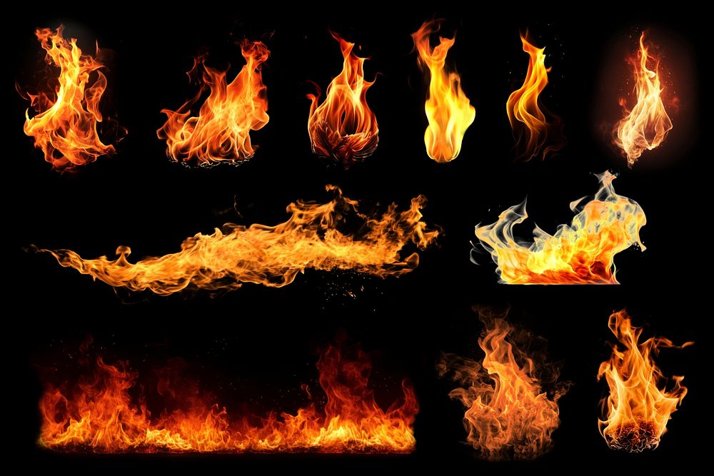 Fire flame effect element, editable | Premium Editable Design - rawpixel