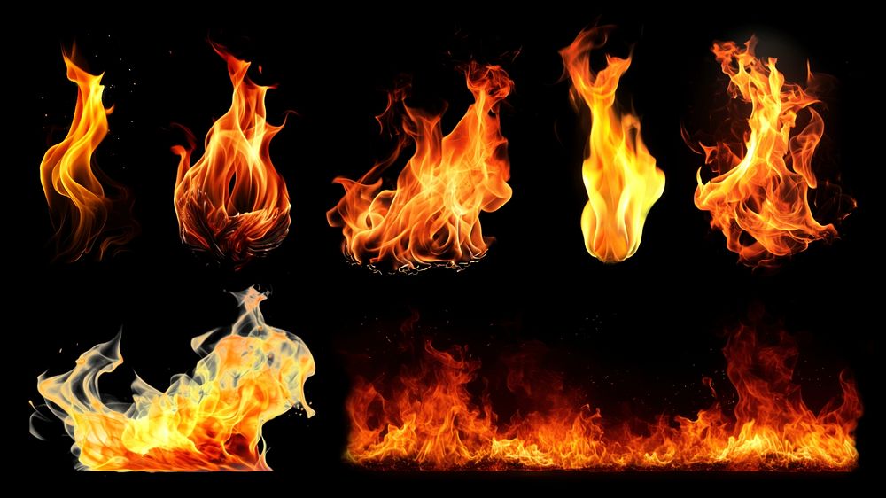 Fire flame effect element, editable | Premium Editable Design - rawpixel