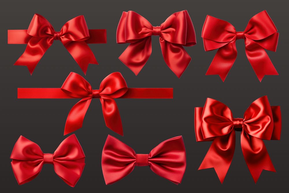 Red ribbon bow element, editable | Premium Editable Design - rawpixel