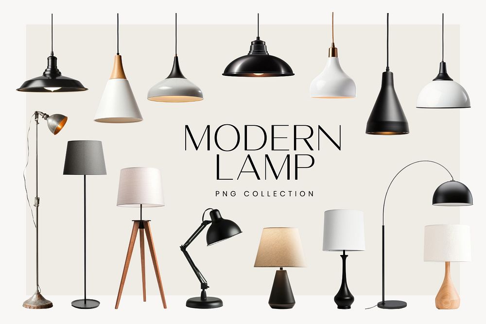Modern lamp element, editable design | Premium Editable Design - rawpixel