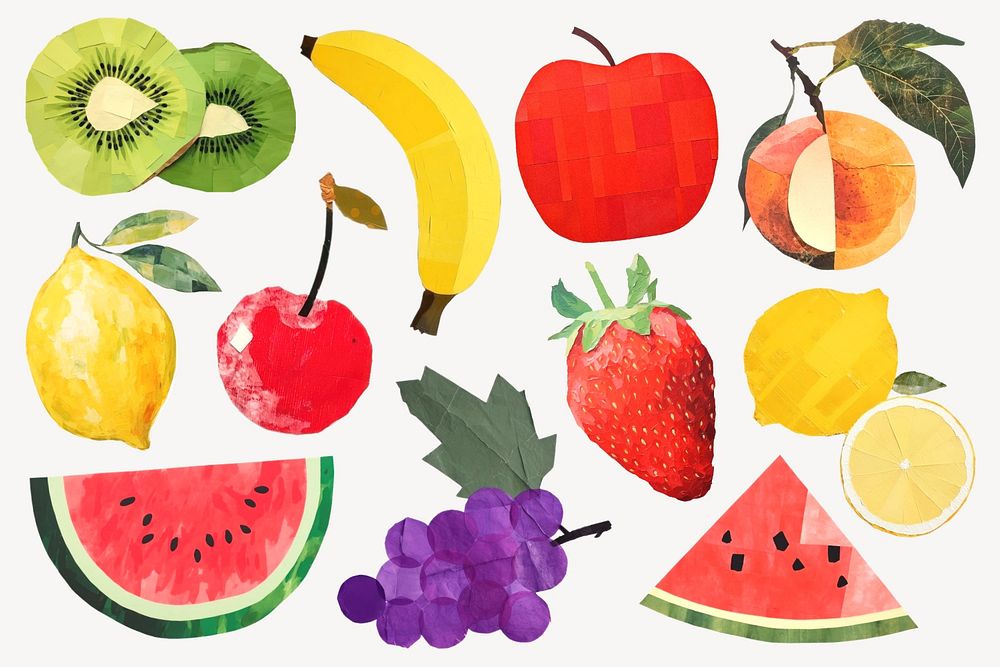 Fruits craft element set, editable | Premium Editable Design - rawpixel