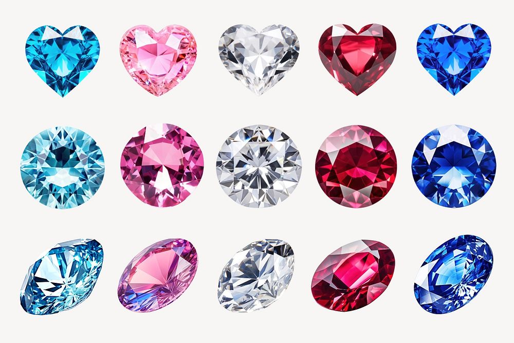 Gemstone jewelry diamond element, editable | Premium Editable Design ...