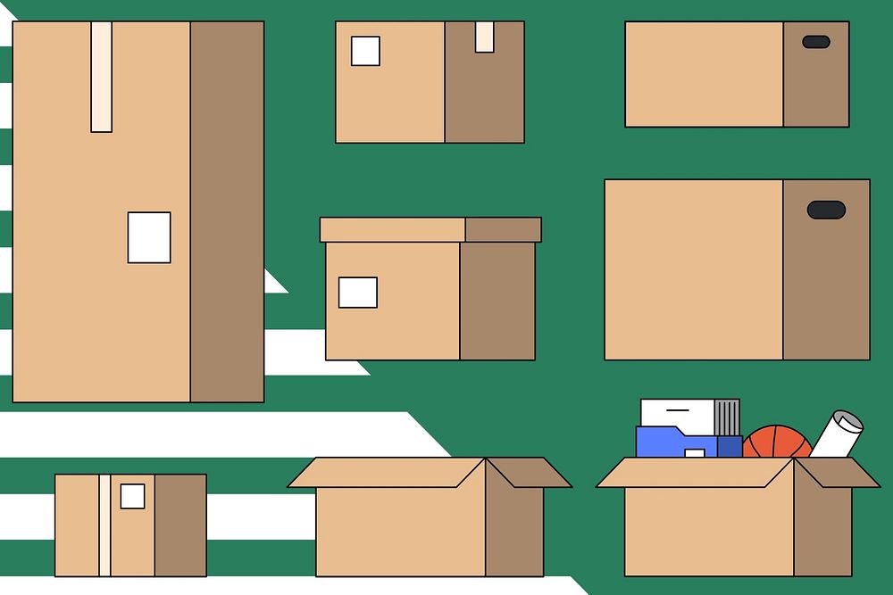 Parcel delivery element set, editable | Premium Editable Design - rawpixel