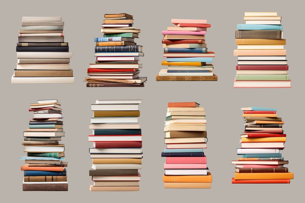 Book row element set, editable | Premium Editable Design - rawpixel