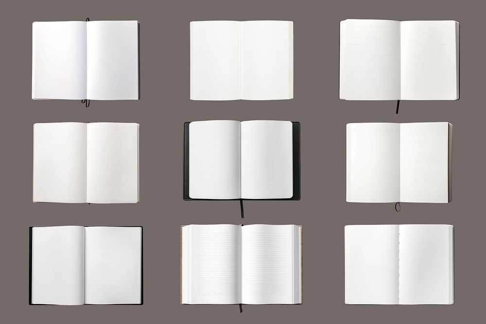 Open notebook element set, editable | Premium Editable Design - rawpixel