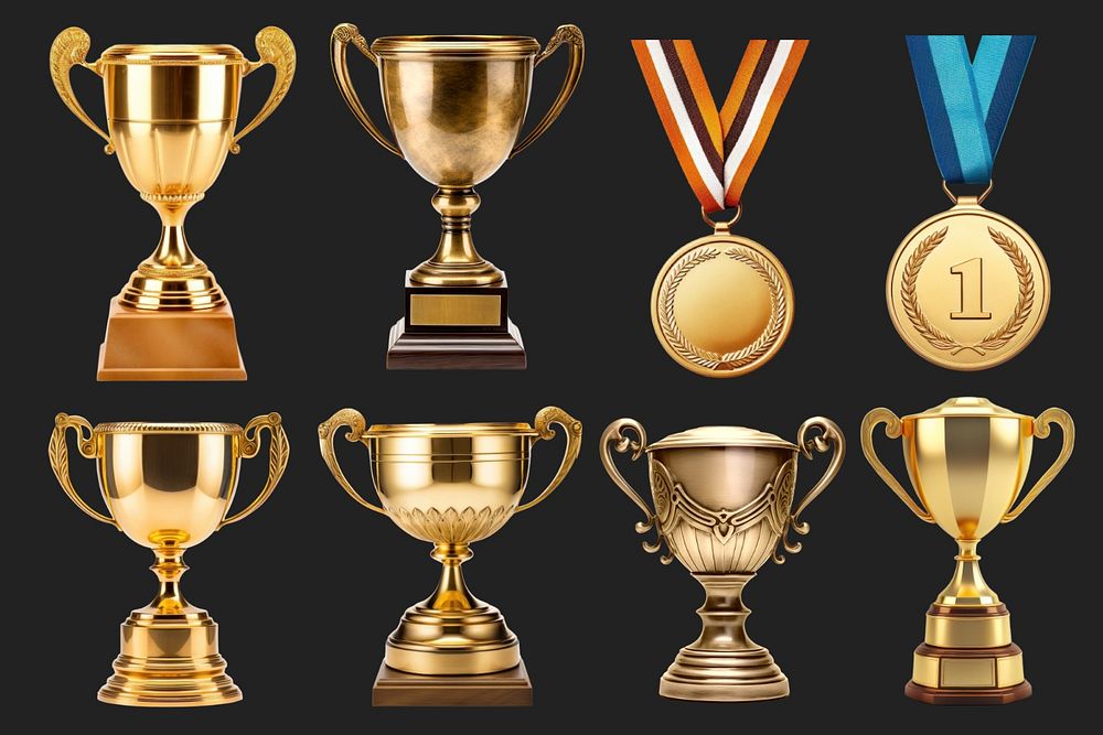 Award trophy and medal element | Premium Editable Design - rawpixel