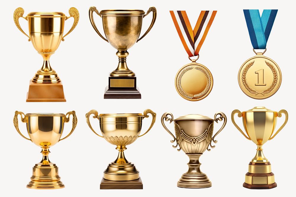 Award trophy and medal element | Premium Editable Design - rawpixel