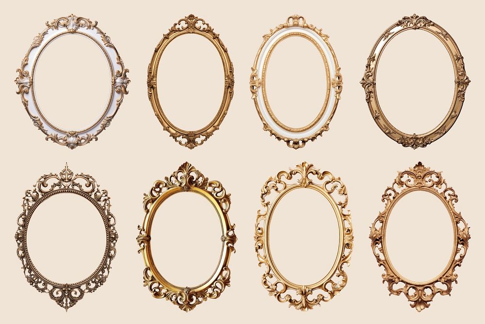 Vintage frame collection element set, | Premium Editable Design - rawpixel