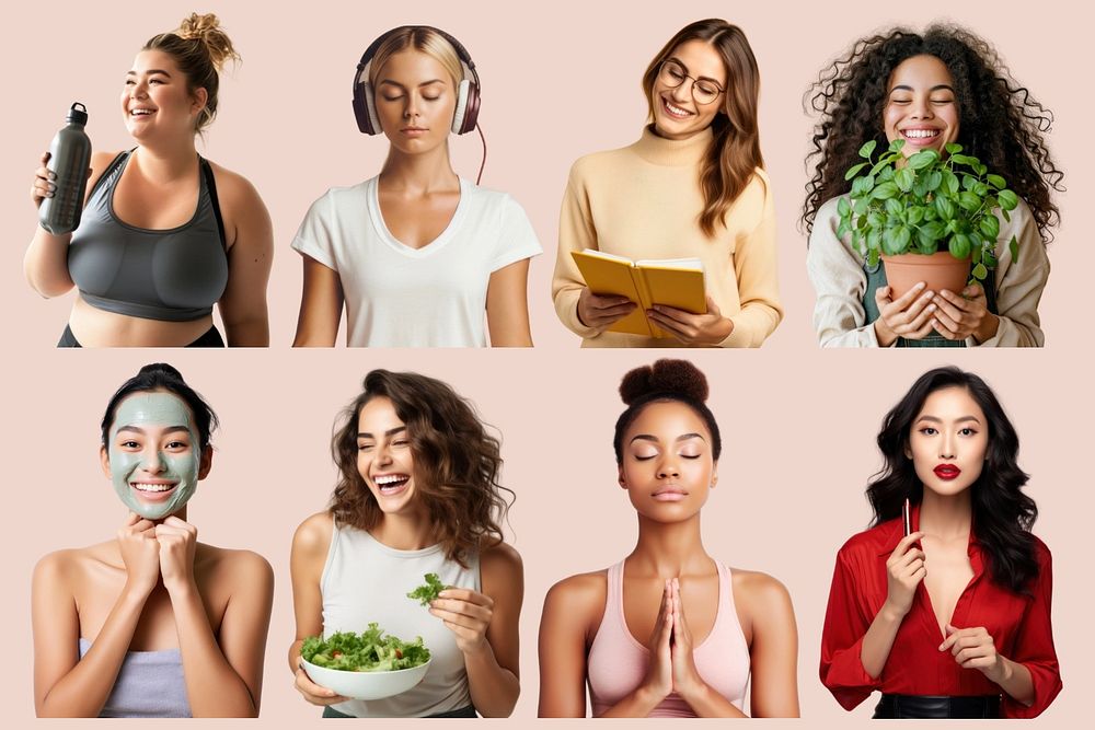 Women's wellness element set, editable | Premium Editable Design - rawpixel