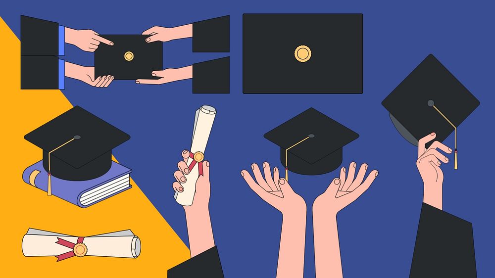 Editable graduation set | Premium Editable Design - rawpixel