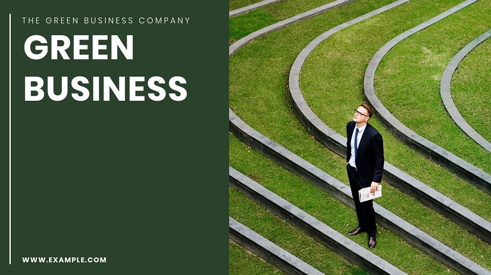 Green business presentation template | Premium Editable Template - rawpixel
