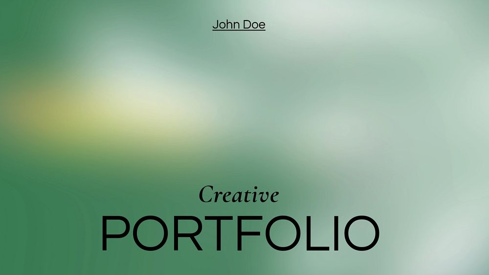 Creative portfolio presentation template | Premium Editable Template ...