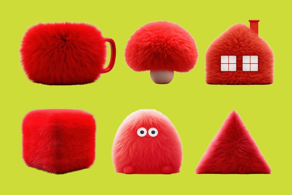 Editable random colorful fluffy element | Premium Editable Design ...