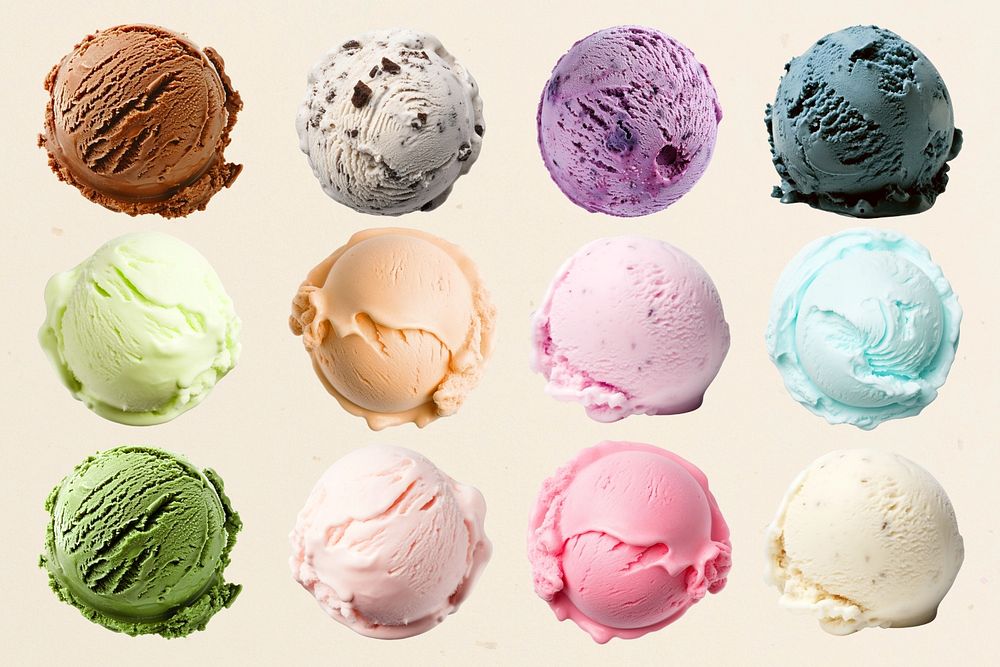 Ice cream element set, editable | Premium Editable Design - rawpixel