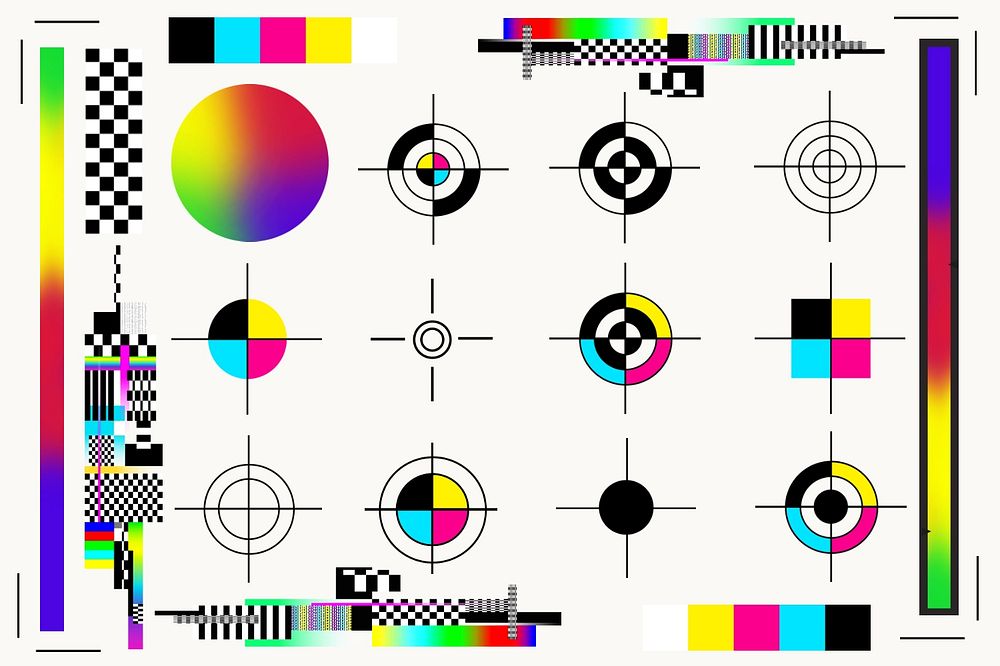 CMYK calibration element set, editable | Premium Editable Design - rawpixel