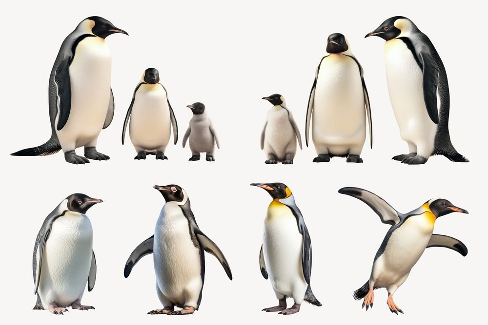 Penguin animal element set, editable | Premium Editable Design - rawpixel
