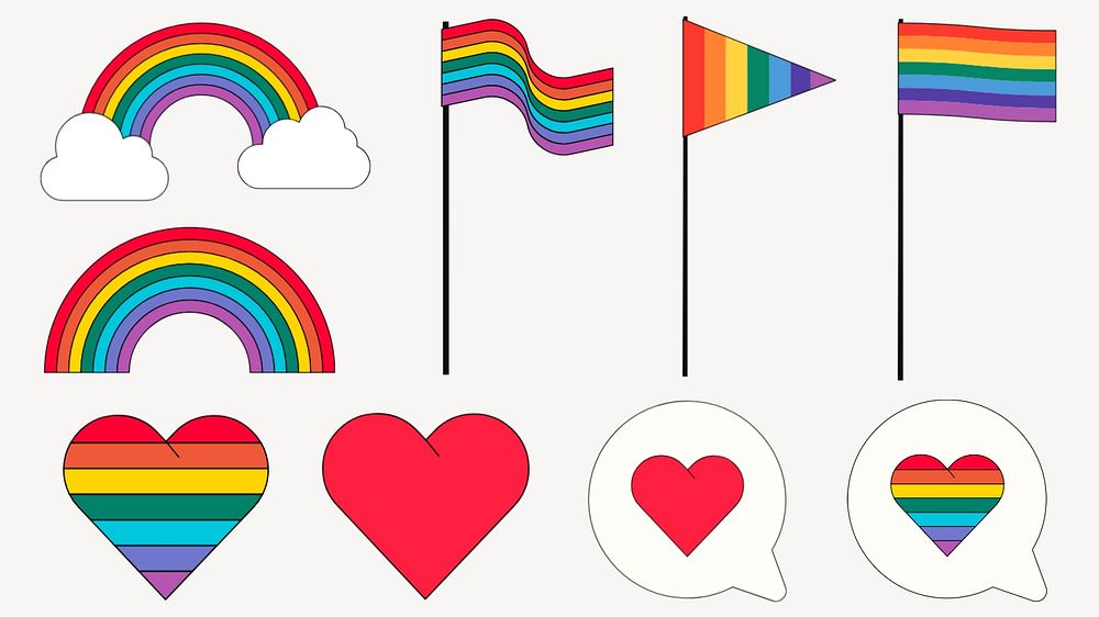 Pride month element set, editable | Premium Editable Design - rawpixel