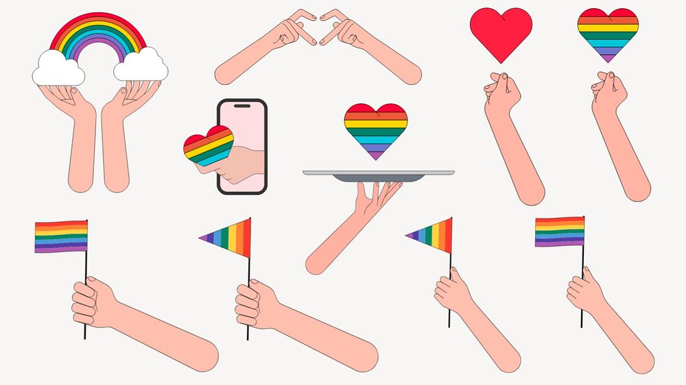 Pride month element set, editable | Premium Editable Design - rawpixel