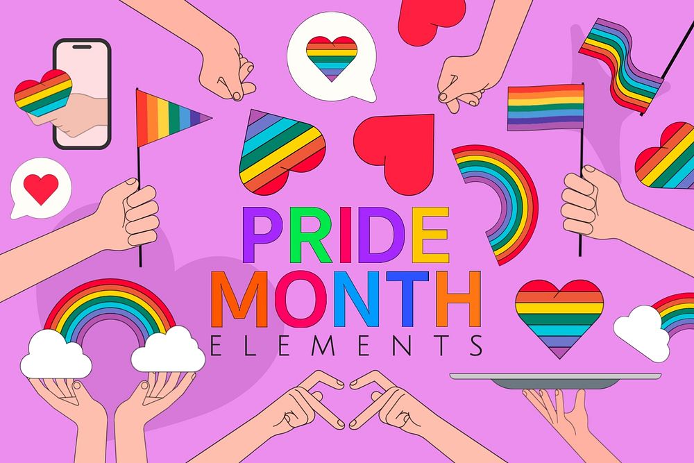 Pride month element set, editable | Premium Editable Design - rawpixel