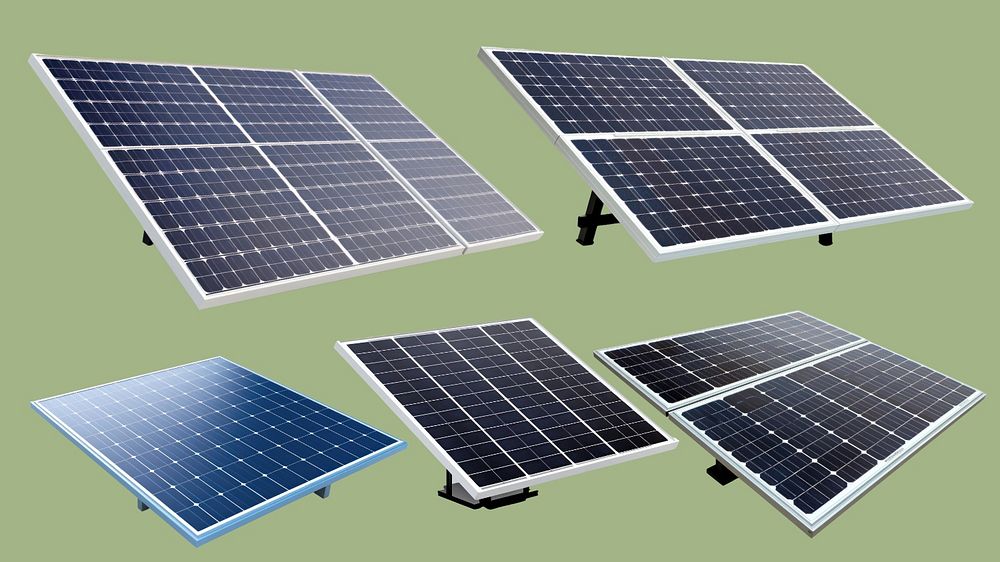 Solar panel element set, editable | Premium Editable Design - rawpixel