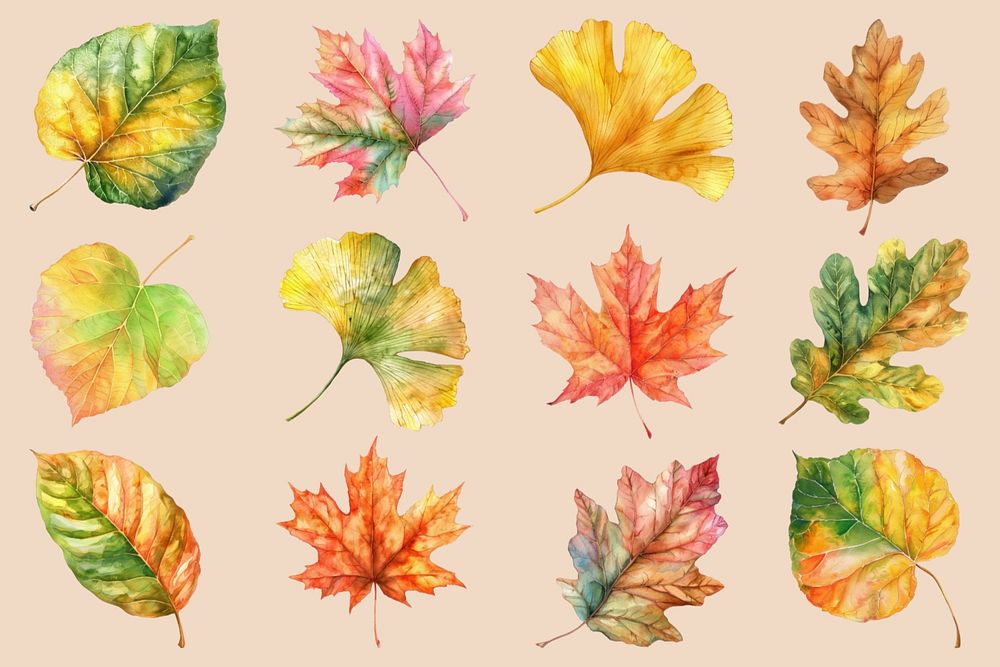 Autumn leaf set, editable design | Premium Editable Design - rawpixel