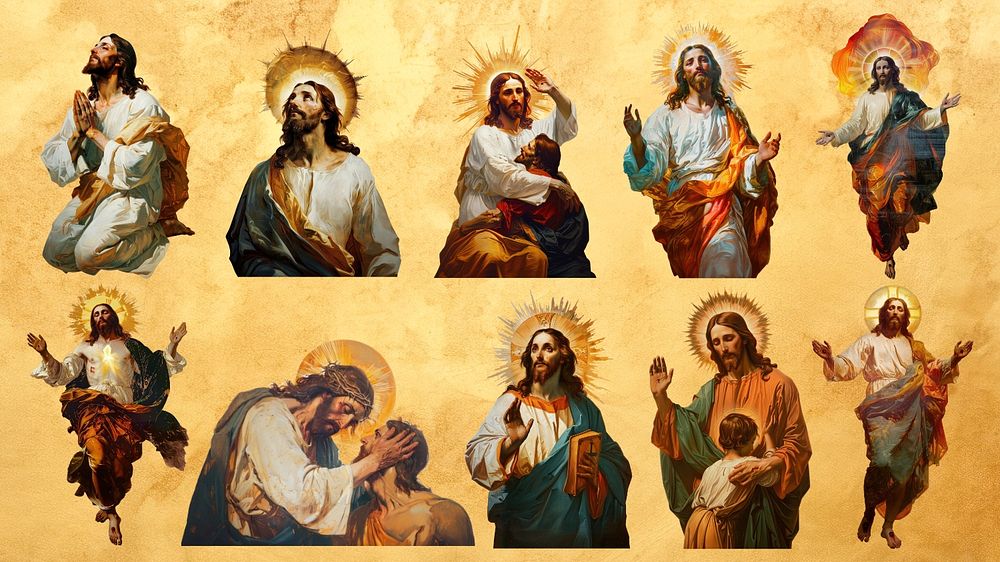 Devine Jesus Christ set, editable | Premium Editable Design - rawpixel