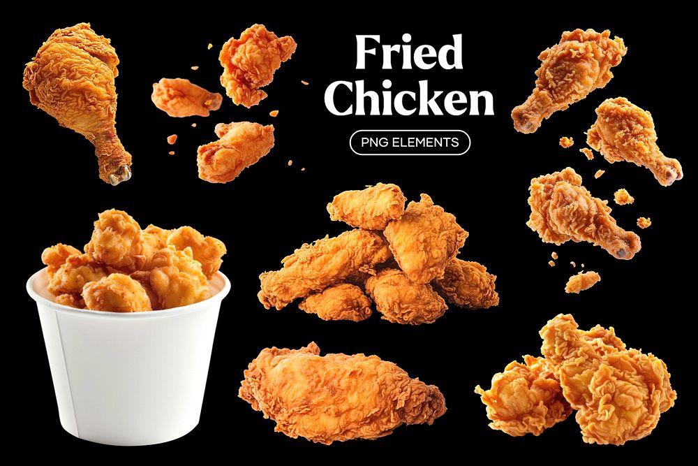 Editable fried chicken design element | Premium Editable Design - rawpixel