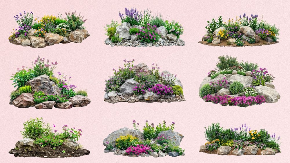 Editable Flower garden design element | Premium Editable Design - rawpixel