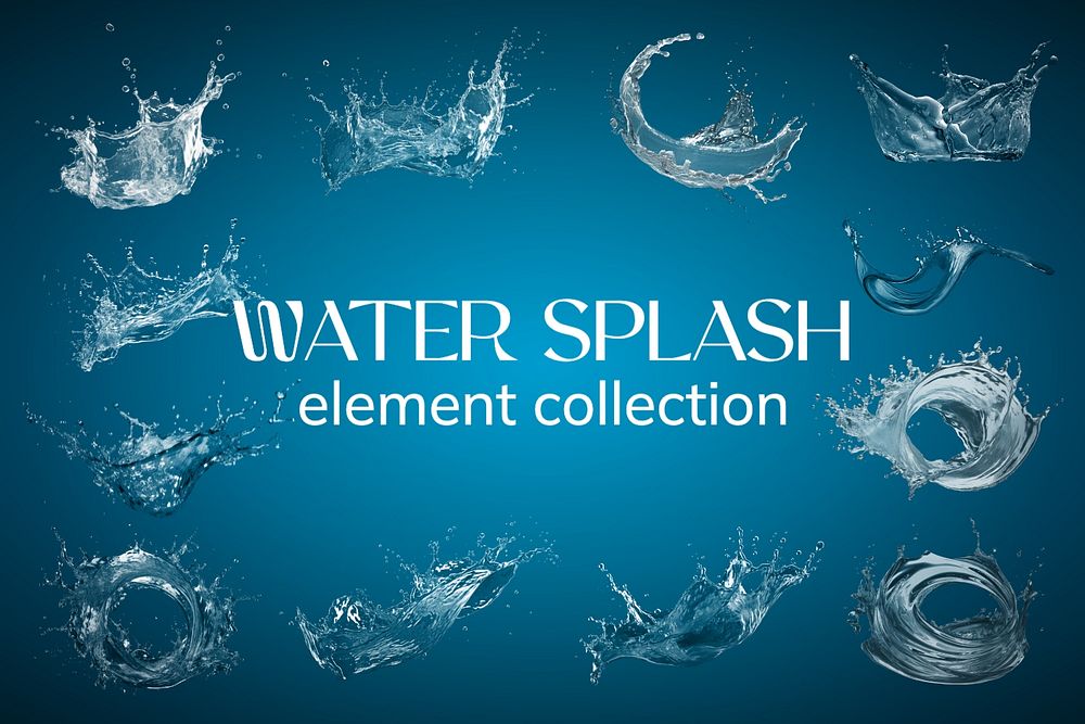 Editable water splash design element | Premium Editable Design - rawpixel