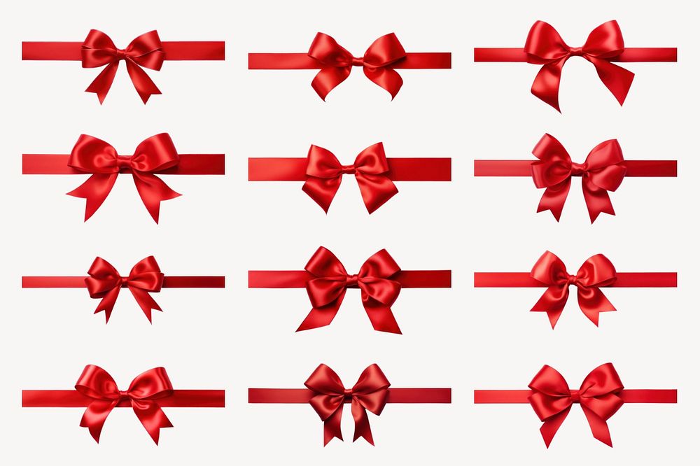 Editable red ribbon bow design | Premium Editable Design - rawpixel