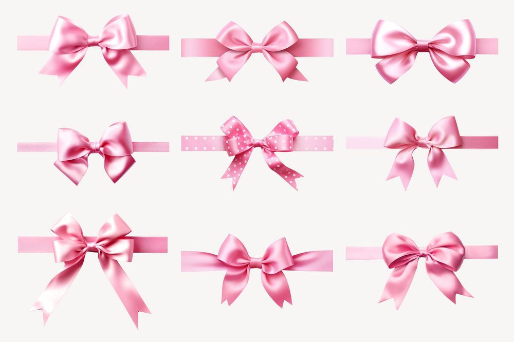 Editable pink ribbon bow design | Premium Editable Design - rawpixel
