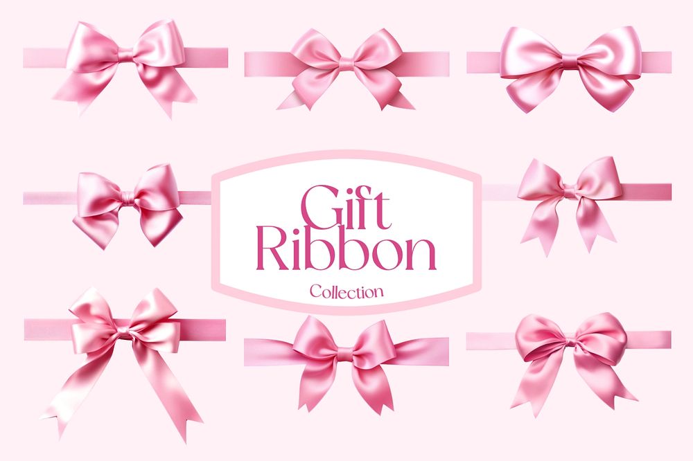 Editable pink ribbon bow design | Premium Editable Design - rawpixel