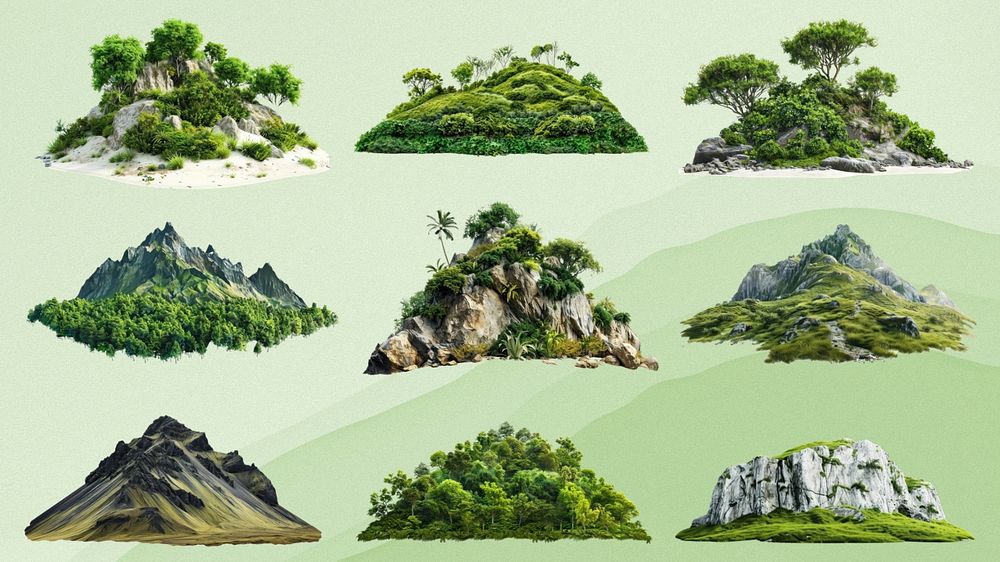 Editable Nature mountain design element | Premium Editable Design ...