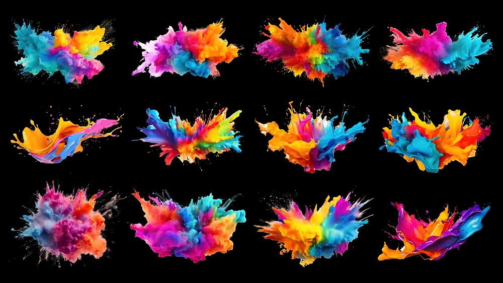 Editable colorful splash design element | Premium Editable Design ...