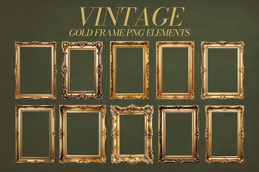 Editable vintage gold frame design | Premium Editable Design - rawpixel