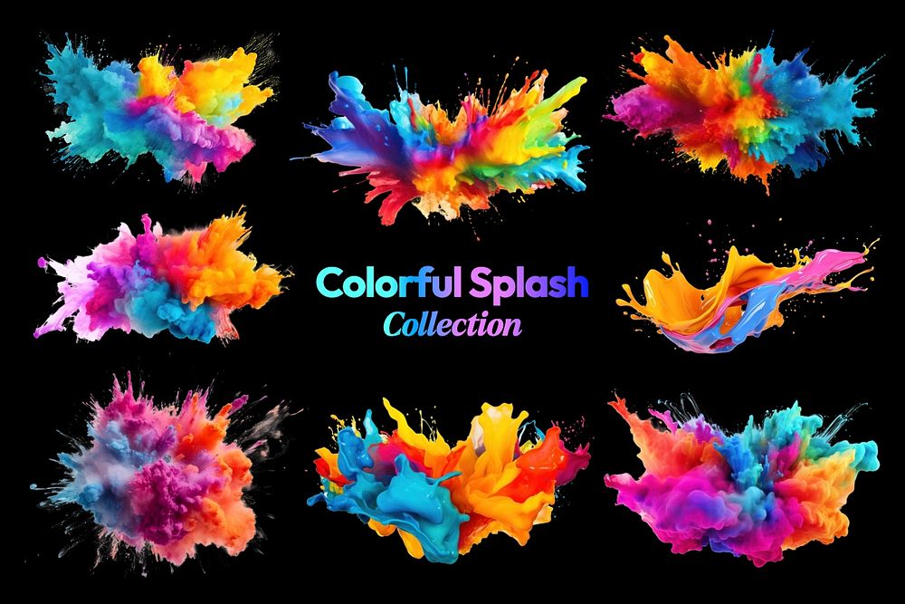 Editable colorful splash design element | Premium Editable Design ...