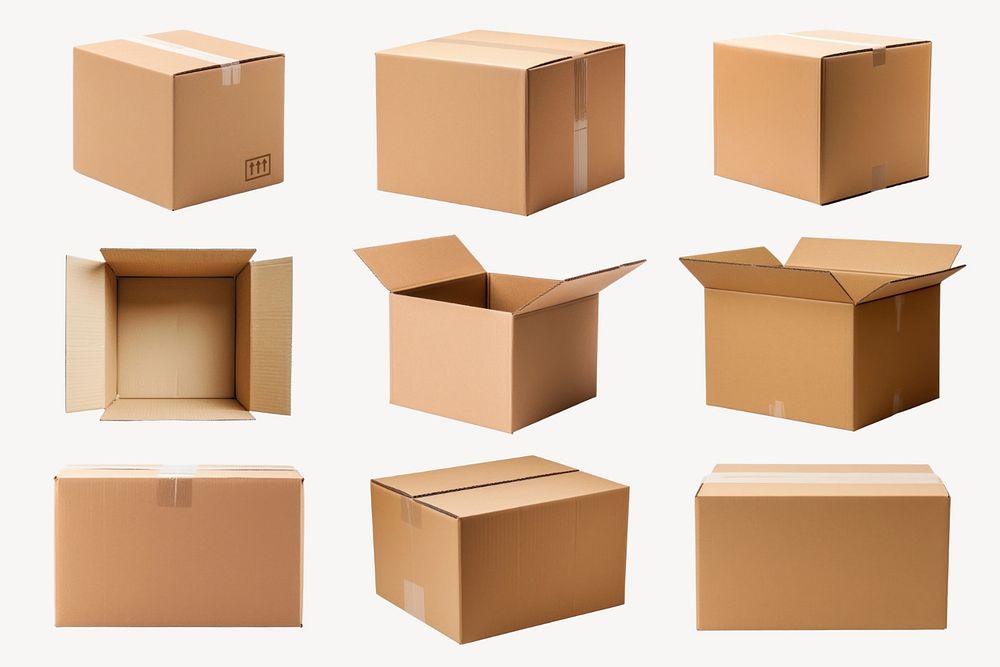 Editable cardboard parcel box design | Premium Editable Design - rawpixel