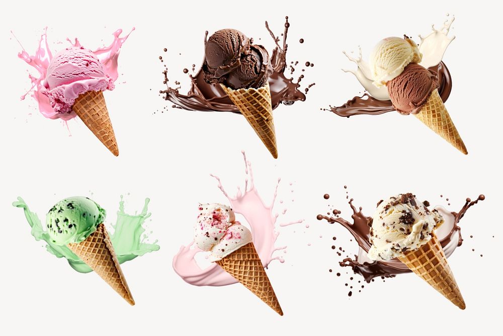 Editable ice cream design element | Premium Editable Design - rawpixel