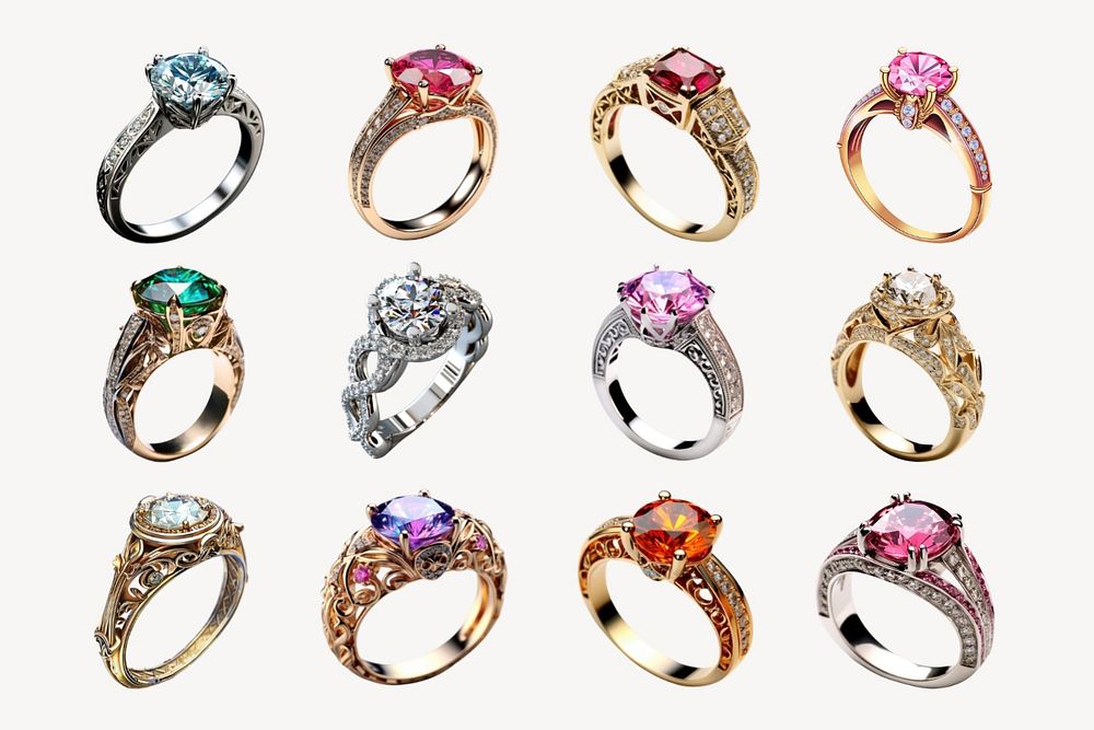 Editable gemstone ring design element | Premium Editable Design - rawpixel