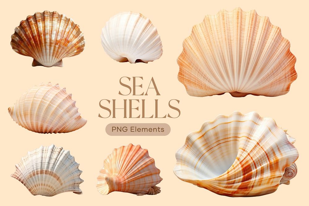 sea shell set, editable design | Premium Editable Design - rawpixel