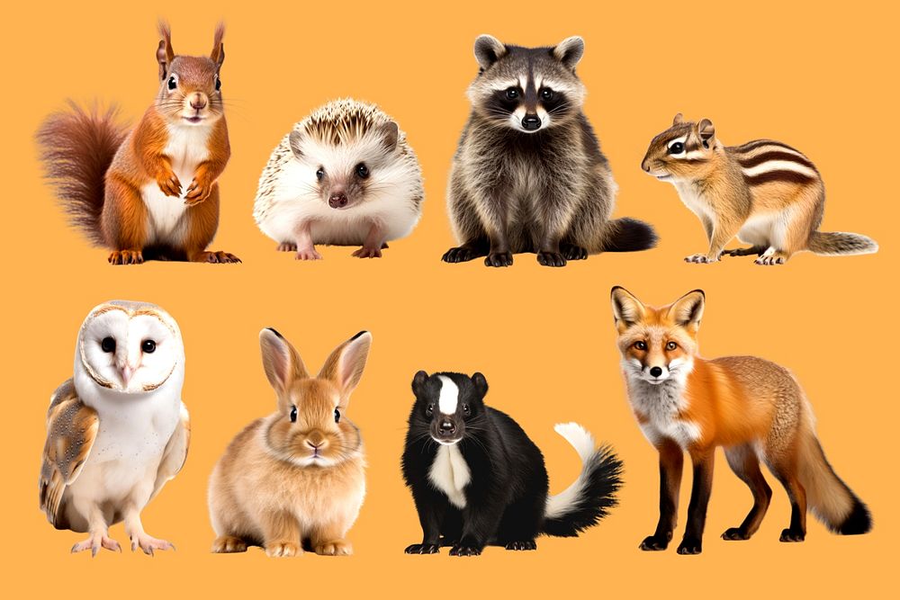 Editable Animals Autumn element set | Premium Editable Design - rawpixel