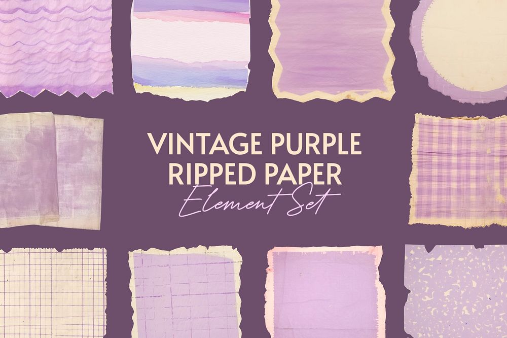 Editable Vintage purple ripped paper | Premium Editable Design - rawpixel