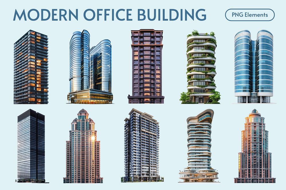 Editable modern office building design | Free Editable Design - rawpixel