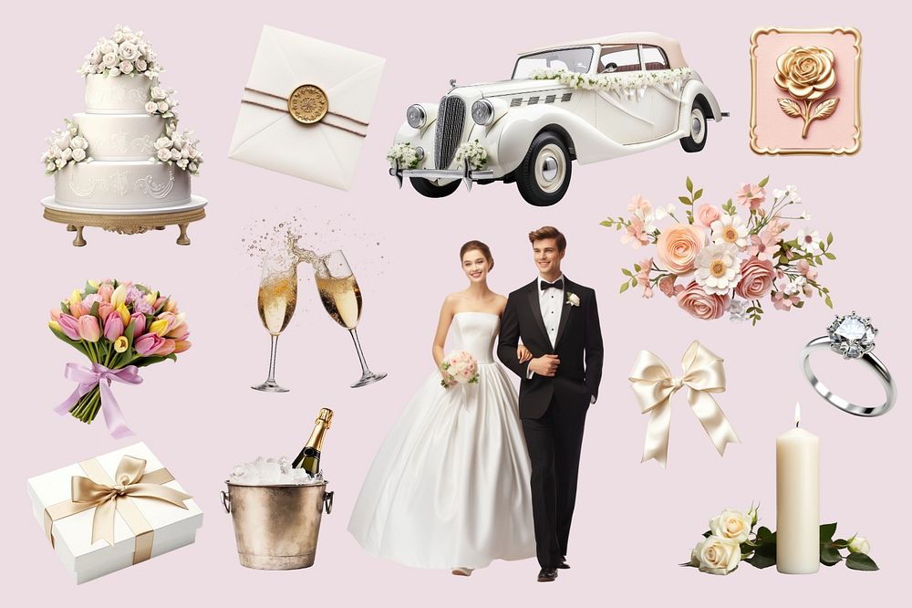 Editable Wedding ceremony design element | Premium Editable Design ...