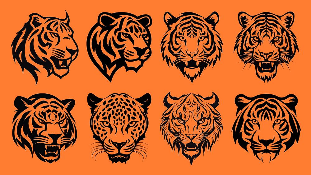 Editable tiger head design element | Premium Editable Design - rawpixel