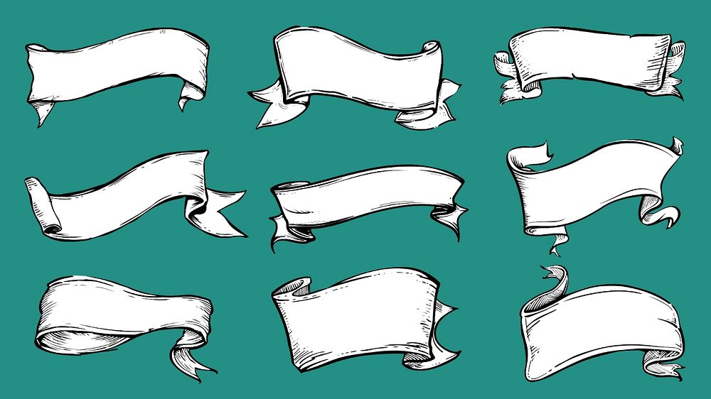 Editable hand drawn ribbon banner | Premium Editable Design - rawpixel