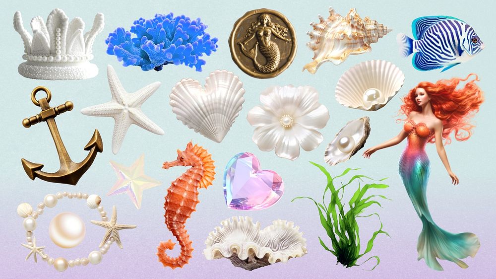Editable underwater collage design element | Premium Editable Design ...