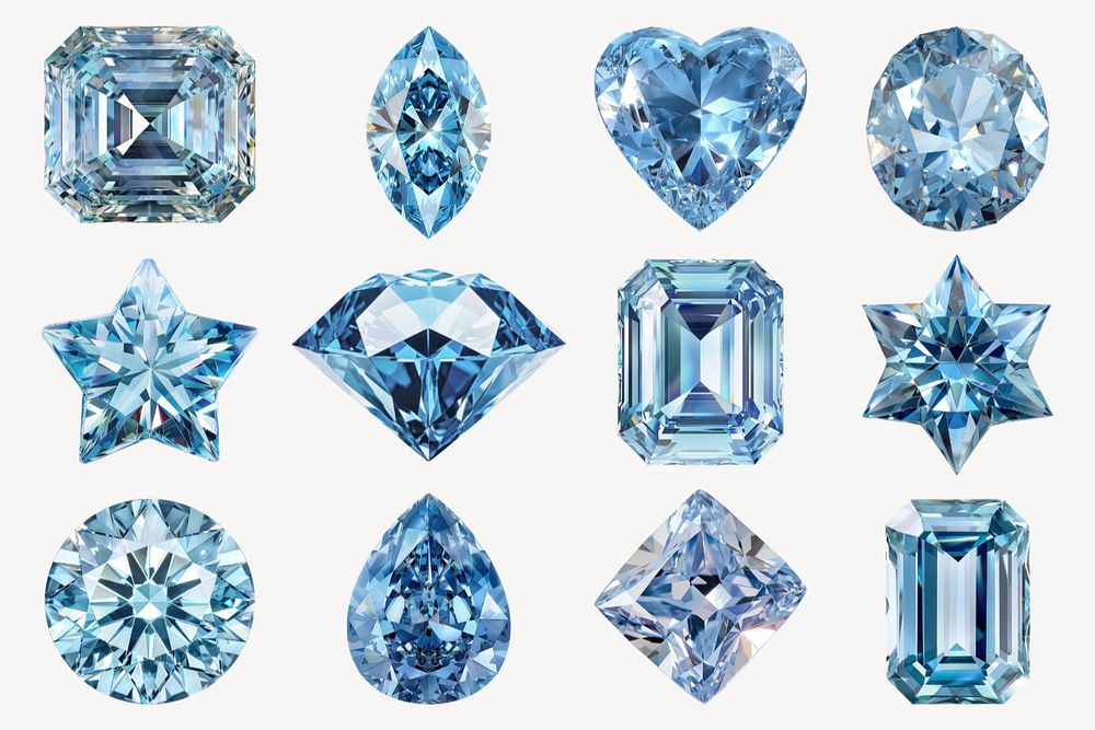 Editable blue diamond design element | Premium Editable Design - rawpixel