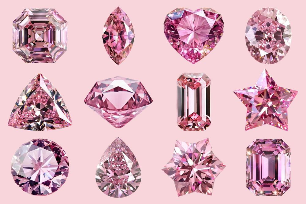 Editable pink diamond design element | Premium Editable Design - rawpixel